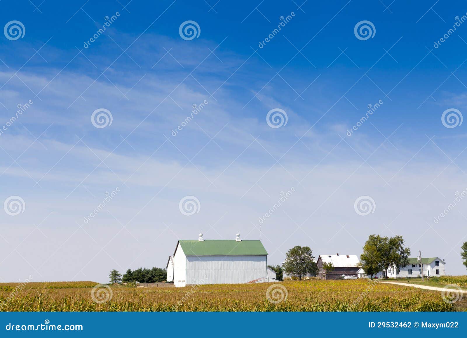 Traditional American White Barn Stock Photo - Image of home, growth ...