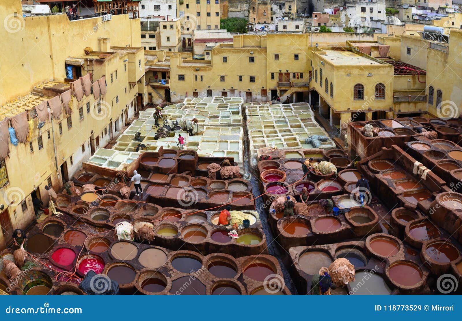 Traditional Ancient Moroccan Plant For Processing Leather And It ...