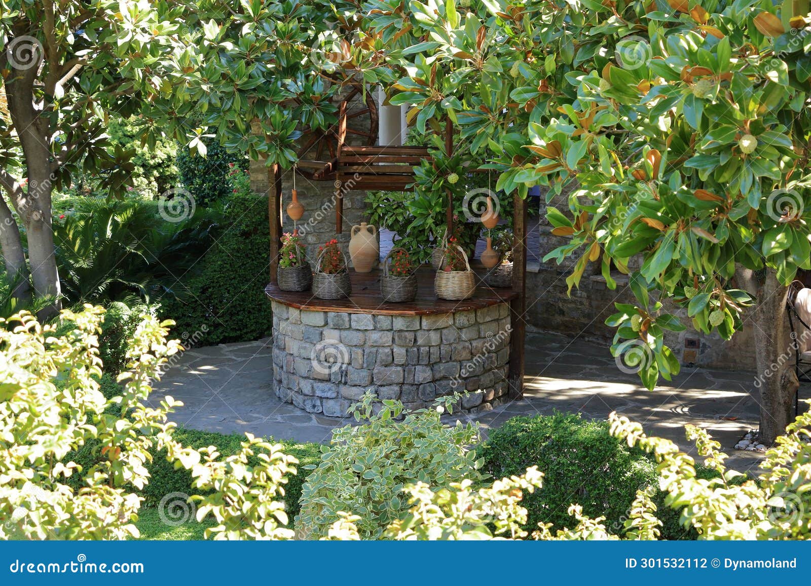 Traditional Ancient Stone Well Stock Photo - Image of antique, nature ...