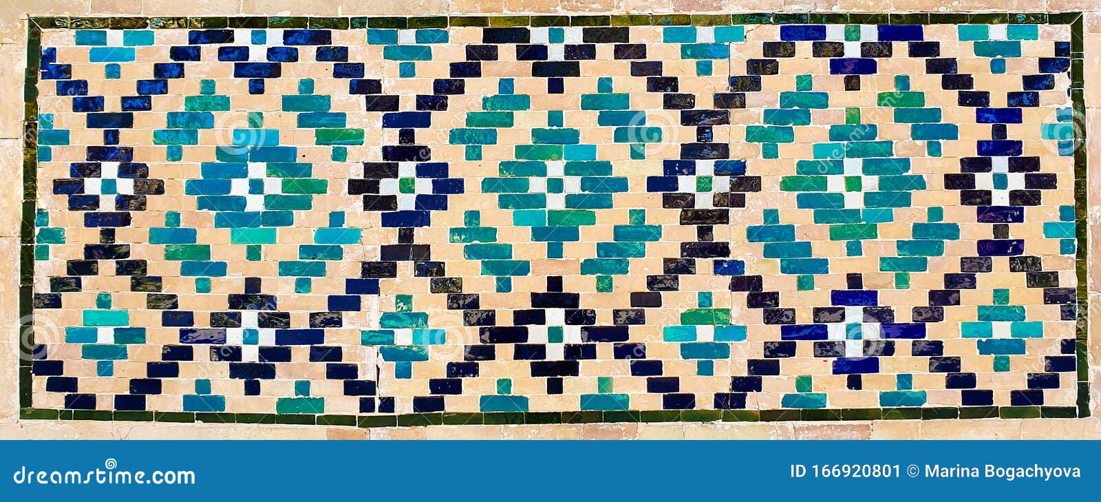 Traditional Ancient Uzbek Pattern on the Ceramic Tile on the Wall of ...