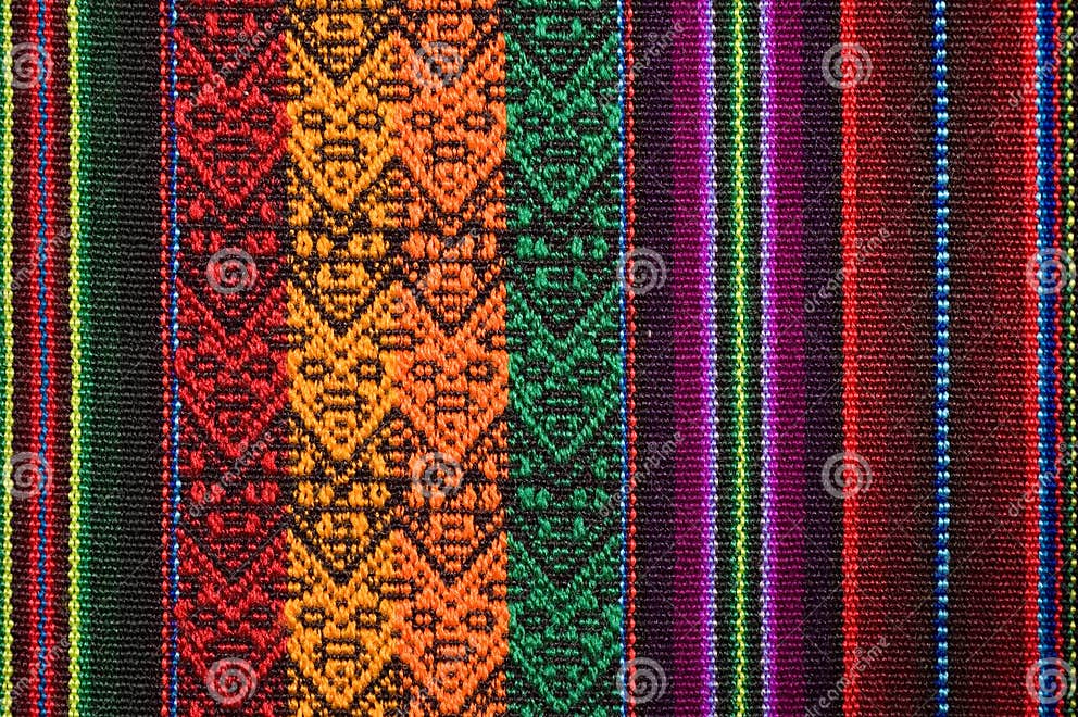 Traditional Andean Tapestry. Stock Image - Image of fabric, colored ...
