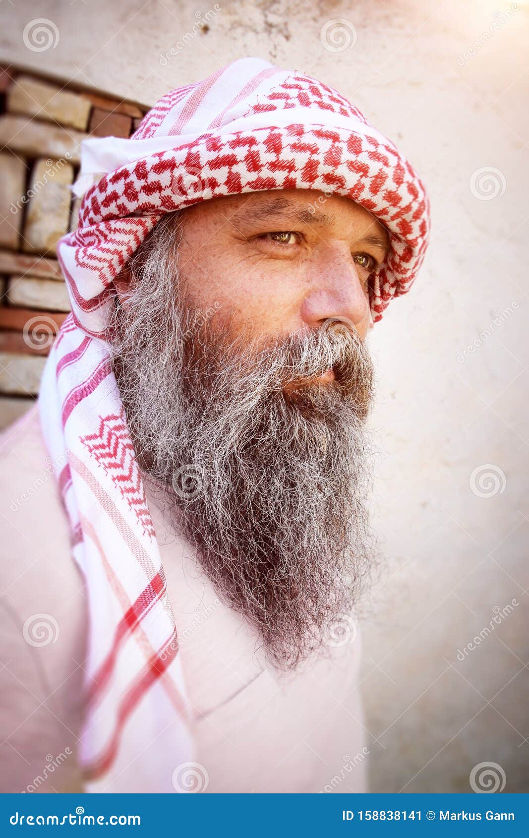 Traditional Arab Man Portrait Stock Image - Image of local, beard ...