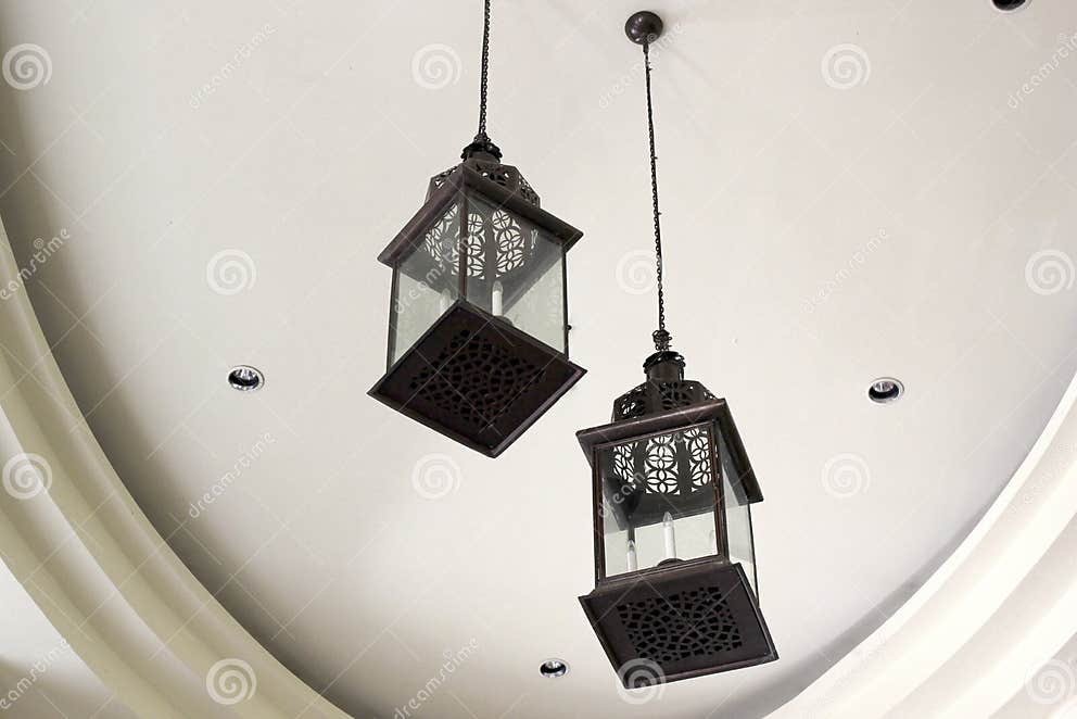 Traditional Arab Moroccan Lamp Hanging Stock Image - Image of ornate ...