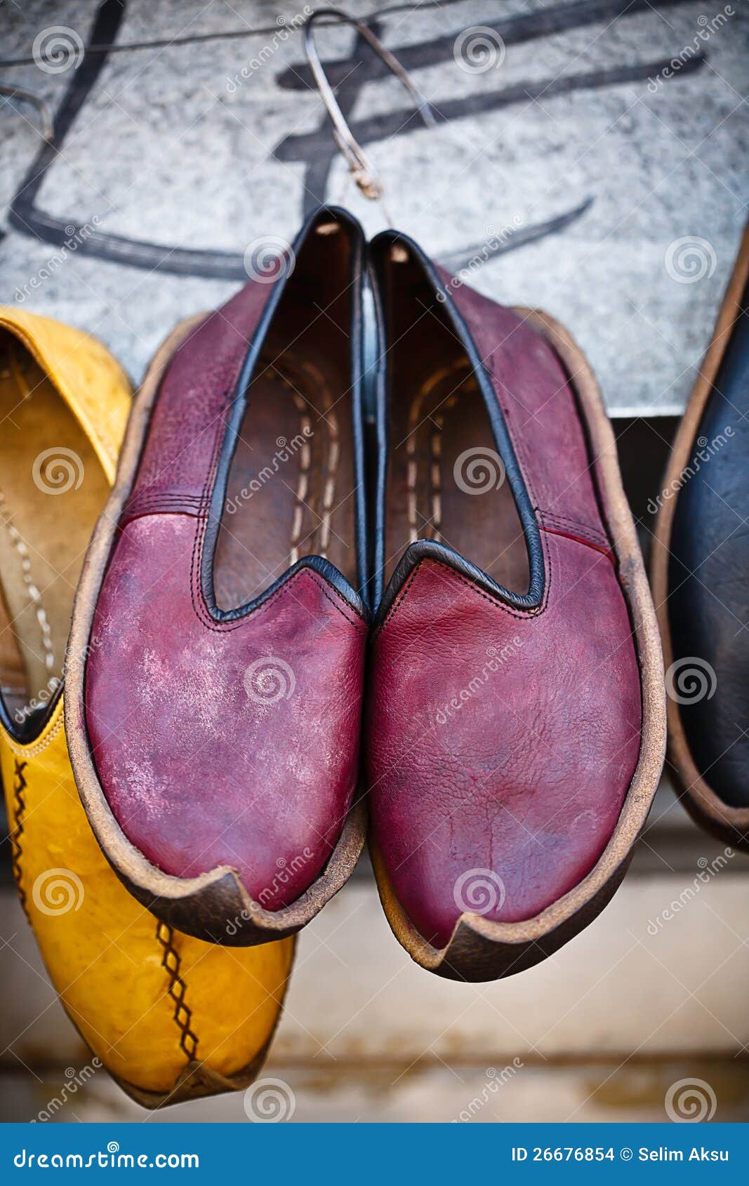 Traditional arab shoes stock photo. Image of medina, bazaar - 26676854