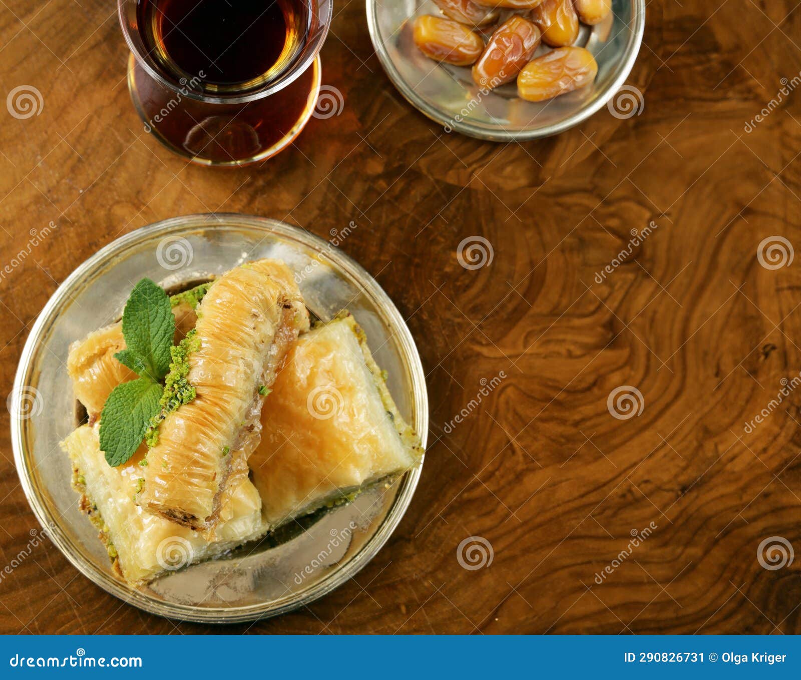 Traditional Arab Turkish Baklava Stock Image - Image of oriental ...