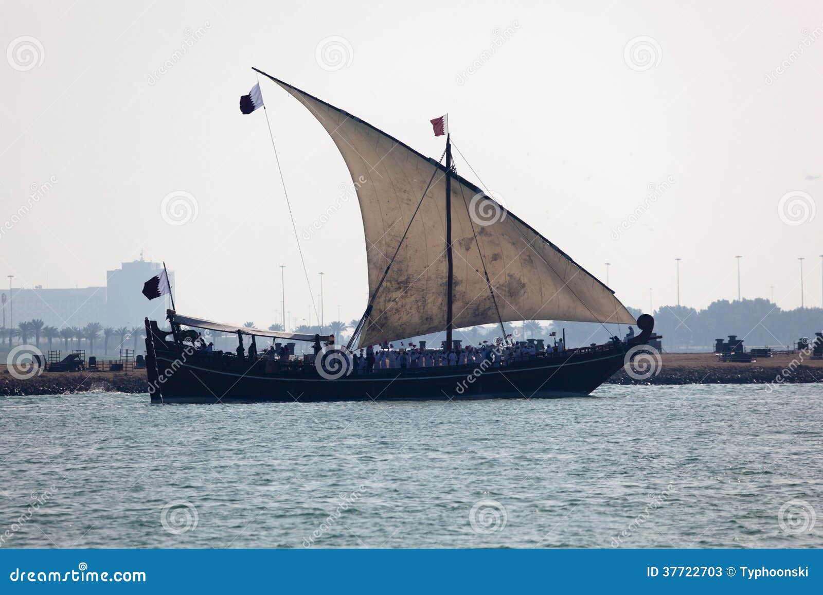 Traditional Arabian Dhow in Doha Stock Image - Image of heritage ...