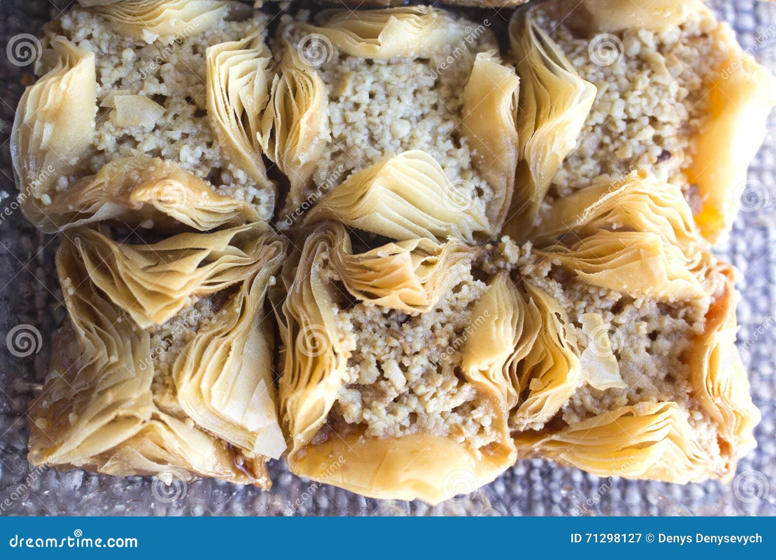 Traditional Arabian Sweets Baklava with Walnut, Pecan. Stock Image ...