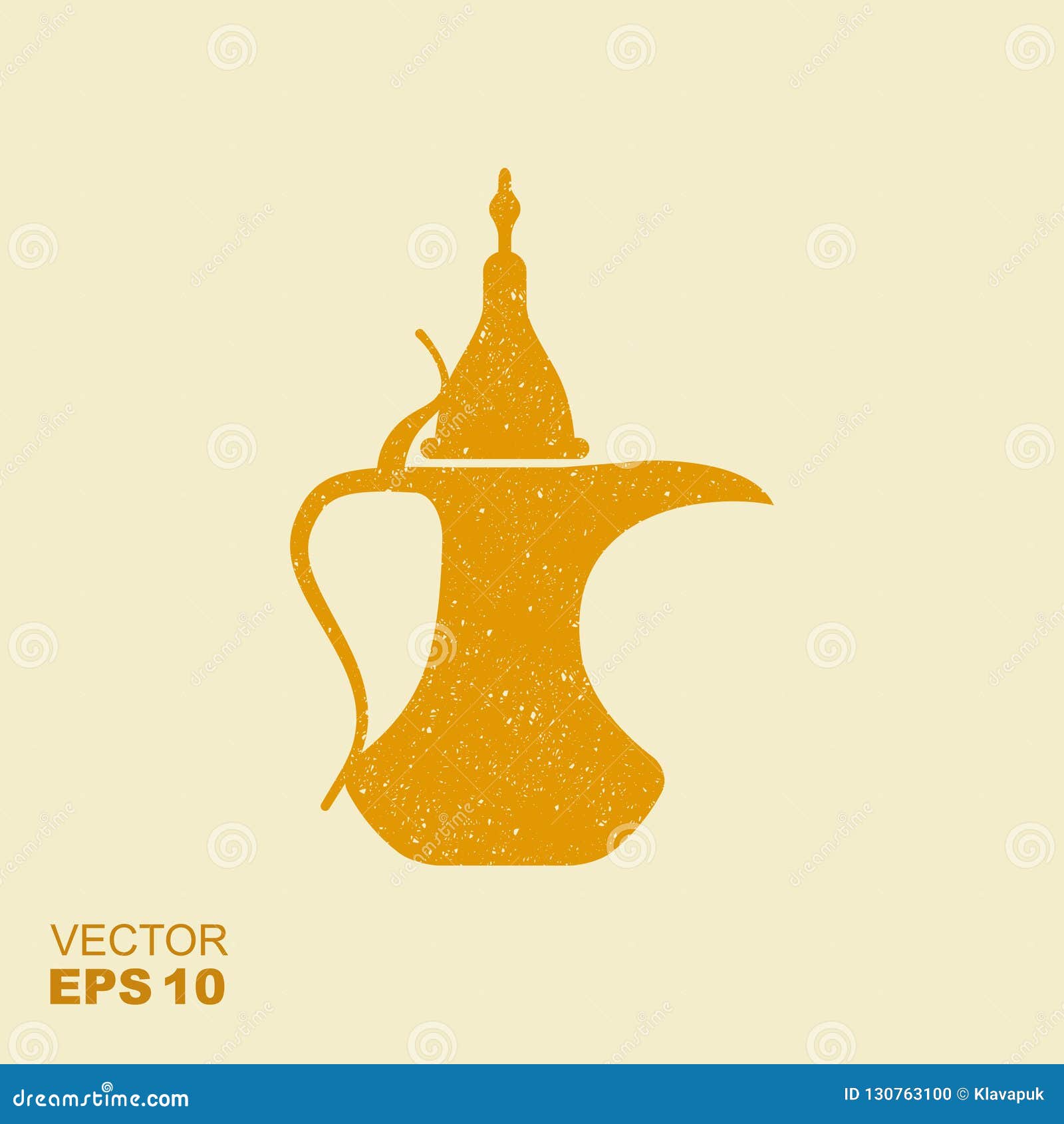 Traditional Arabic Coffee Pot. Flat Vector Icon Stock Vector ...