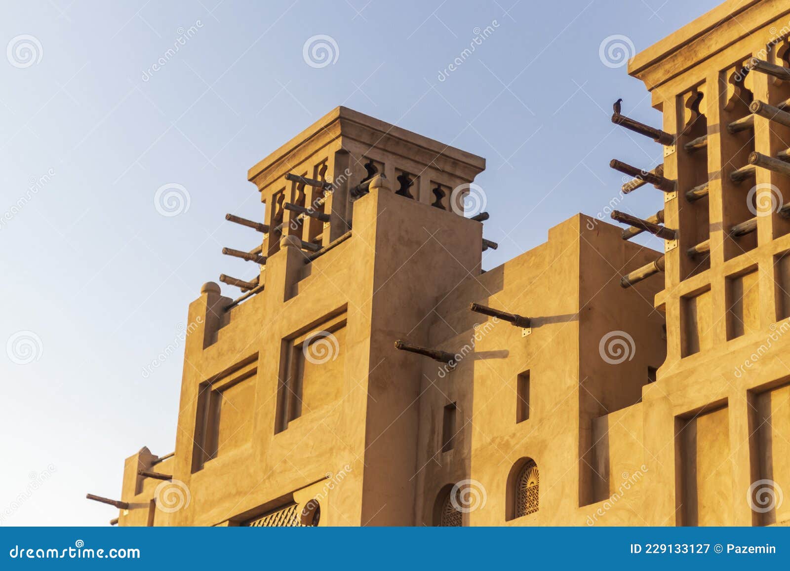 Traditional Arabic Cooling Wind Tower. Ancient Stock Image - Image of ...
