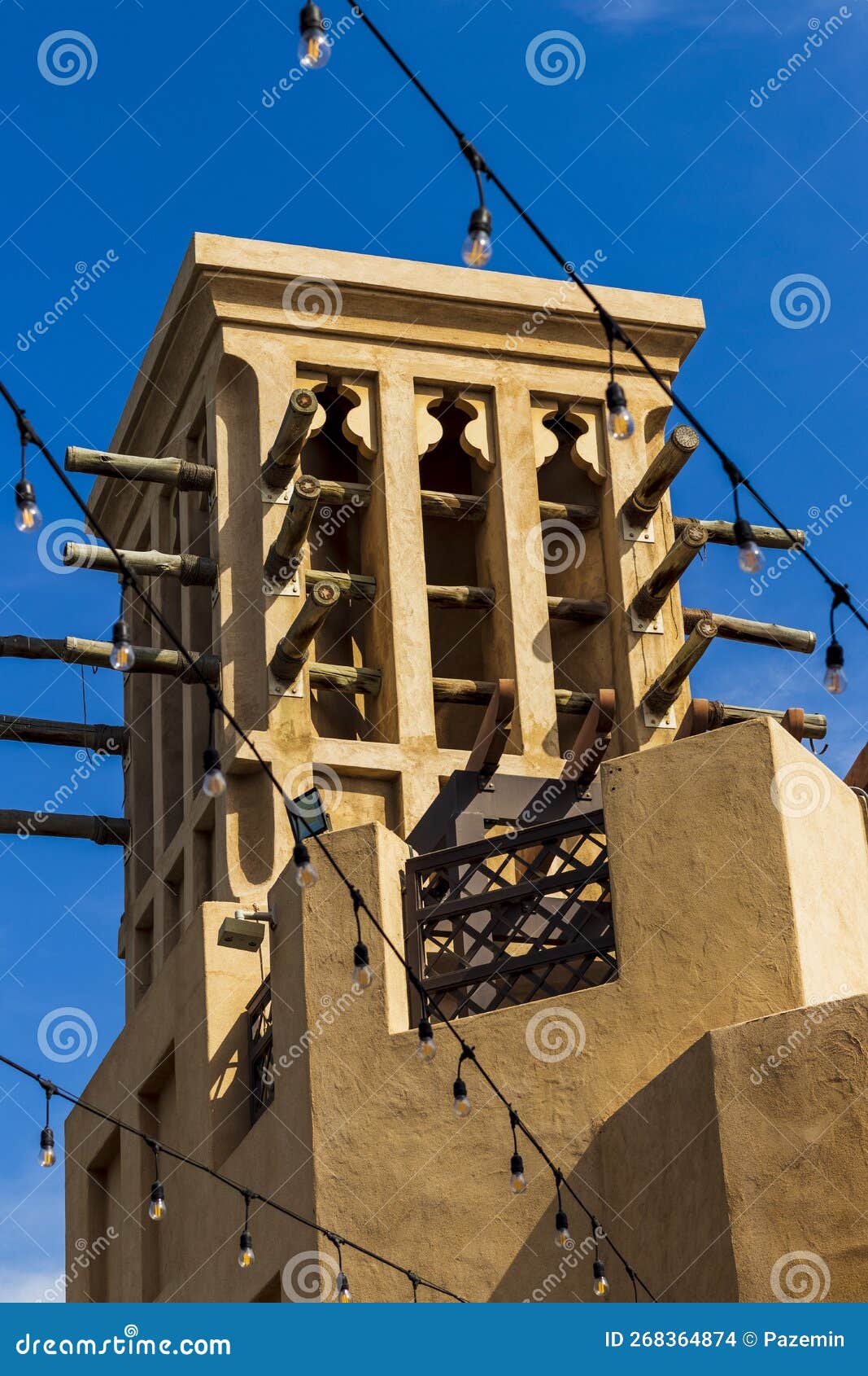 Traditional Arabic Cooling Wind Tower. History Stock Photo - Image of ...