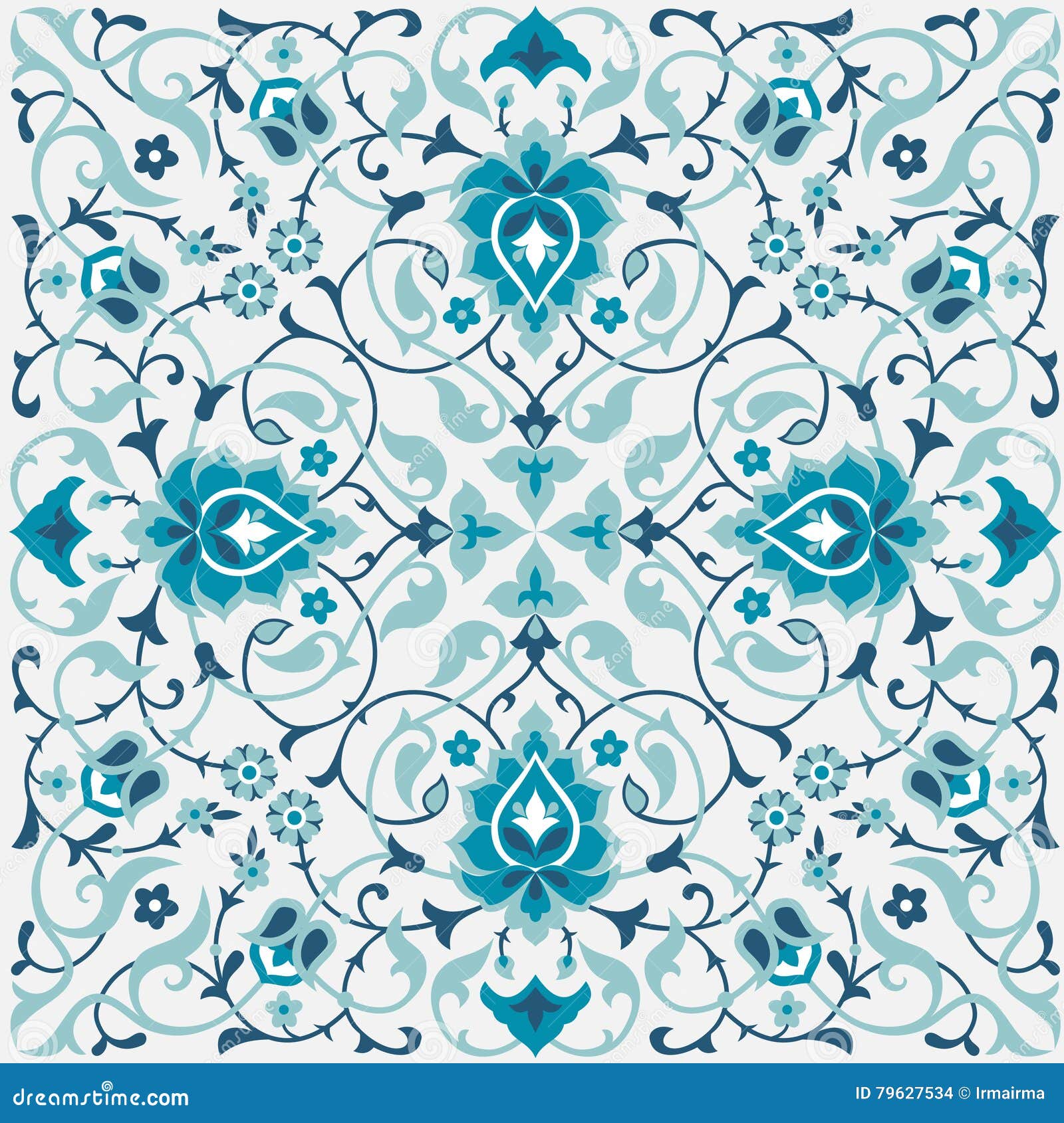 Traditional Arabic Floral Design Stock Vector - Illustration of muslim ...