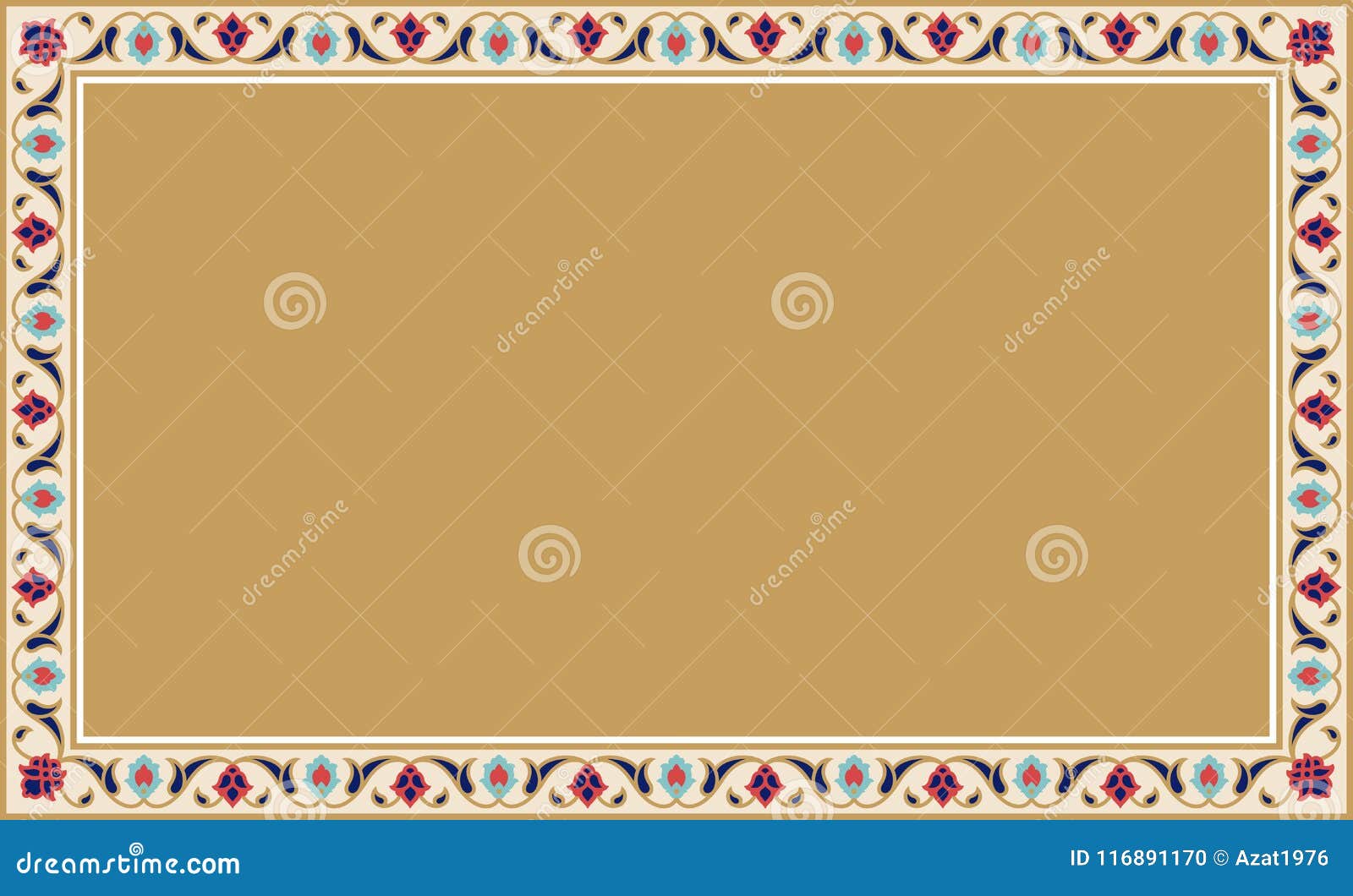 Traditional Arabic Floral Frame Stock Vector - Illustration of mosque ...