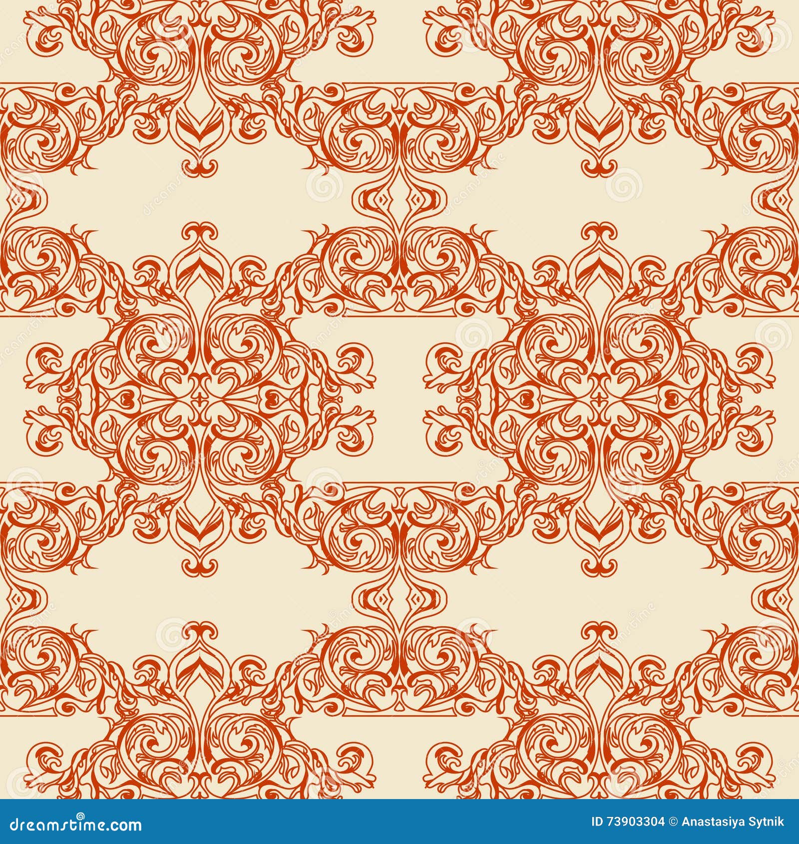 Traditional Arabic Ornament Seamless. Floral Ornamental Pattern Stock ...