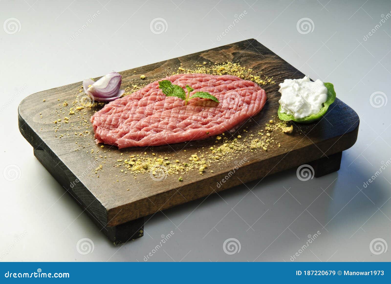 Traditional Arabic Raw Meat Kofta Stock Image - Image of kofte ...