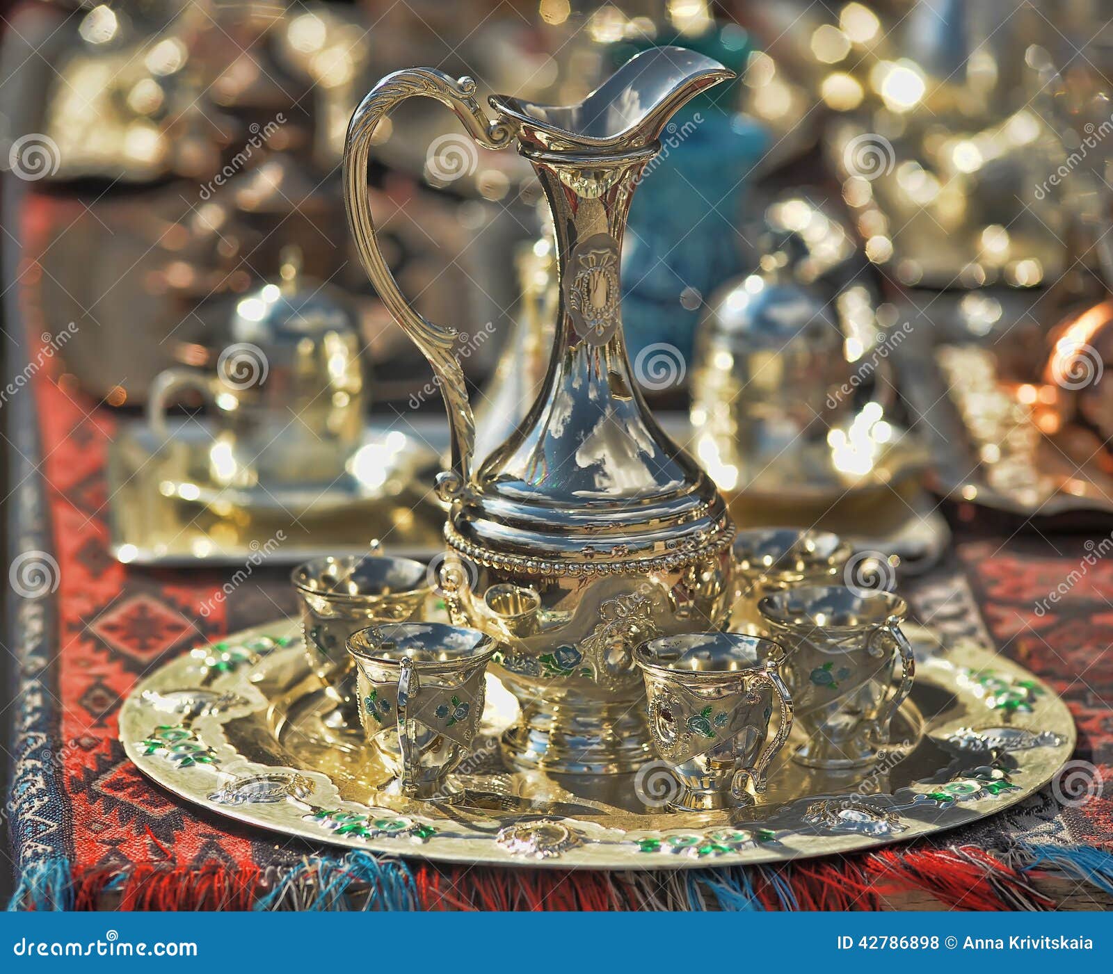 Traditional Arabic Tableware Stock Photo - Image of gift, decorated ...