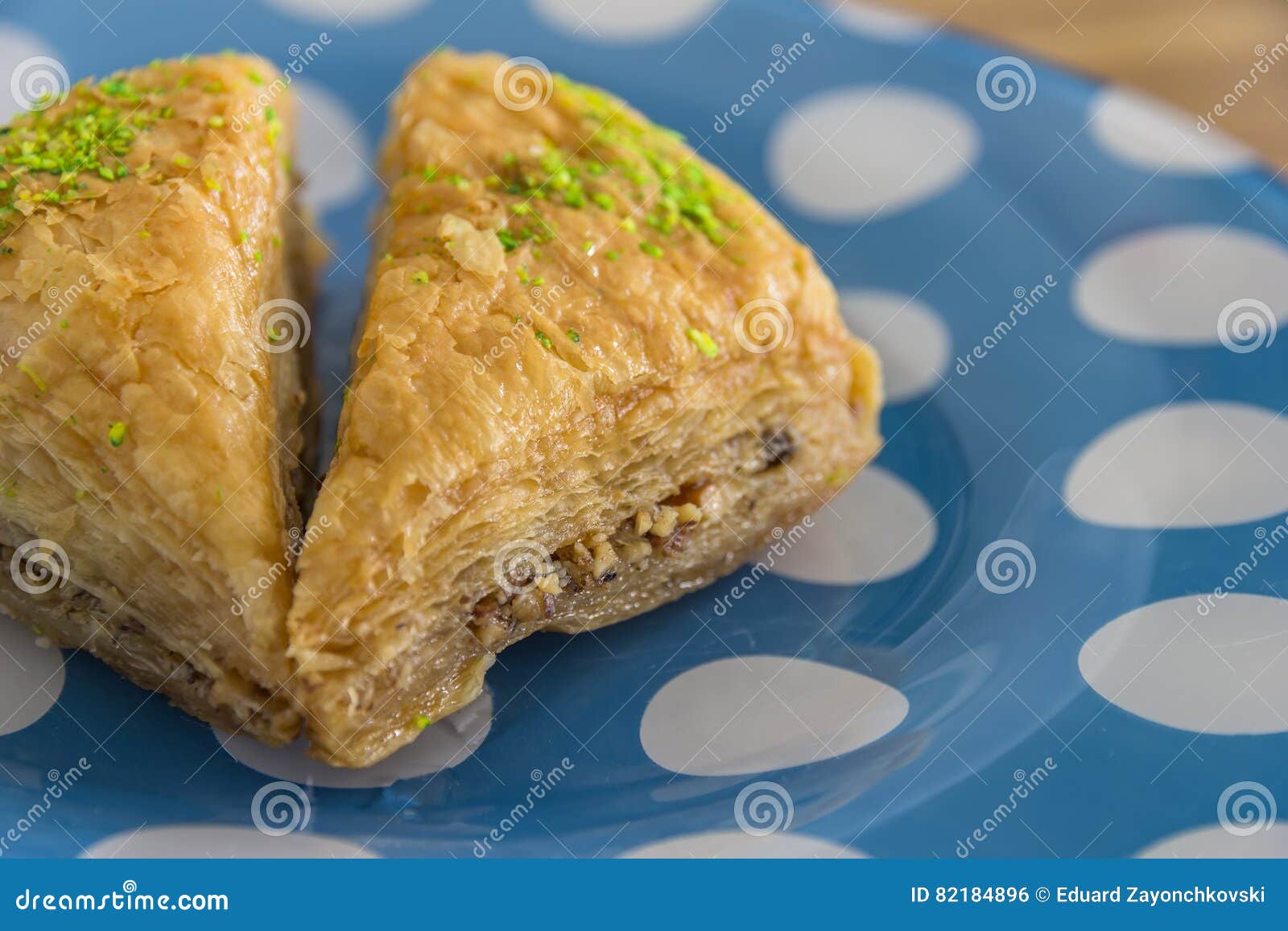 Turkish Sweets Balls Kadaif With Fresh Honey Close-up. Horizontal Stock ...