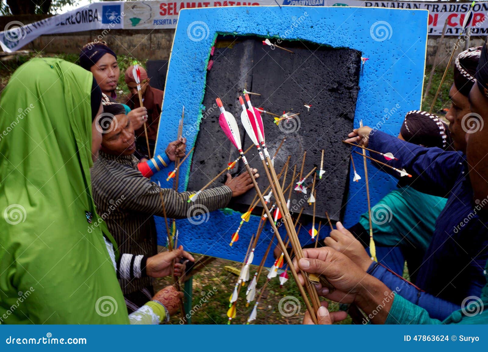 Traditional archery editorial stock image. Image of java - 47863624