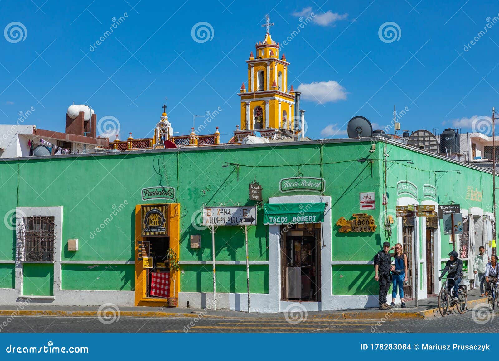 Traditional Architecture in Cholula, Mexico Editorial Stock Image ...
