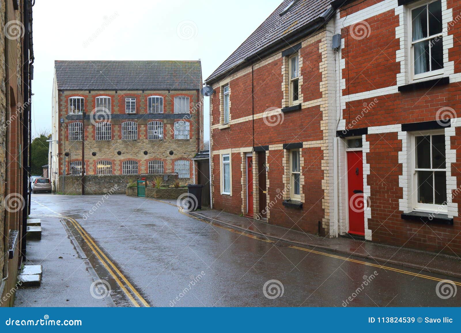 Traditional Architecture in Market Town of Axminster Stock Image ...