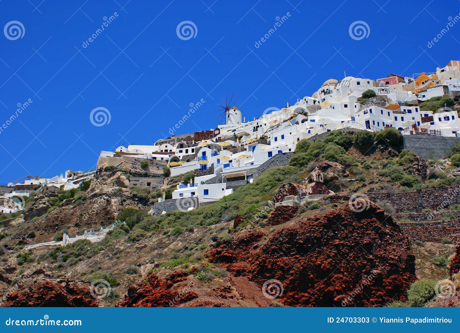 Traditional Architecture of Thira Village Stock Image - Image of ...