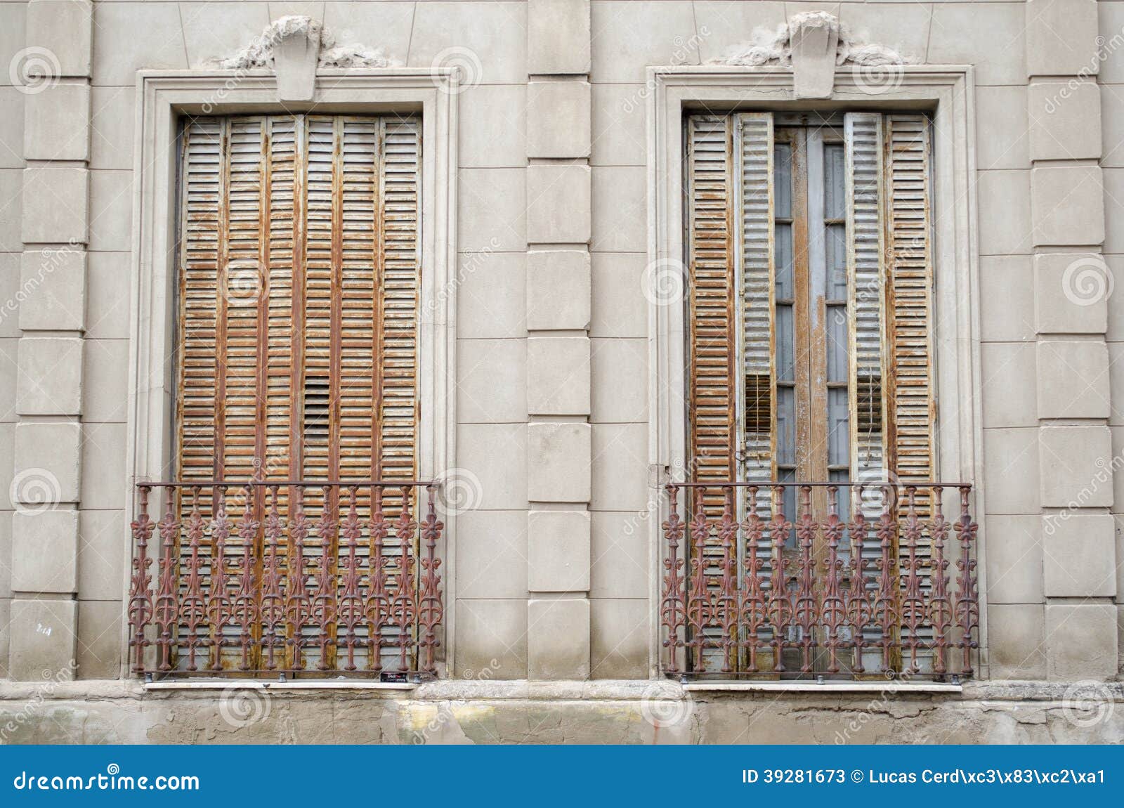 Traditional Argentinian Windows Stock Image - Image of residence, close ...