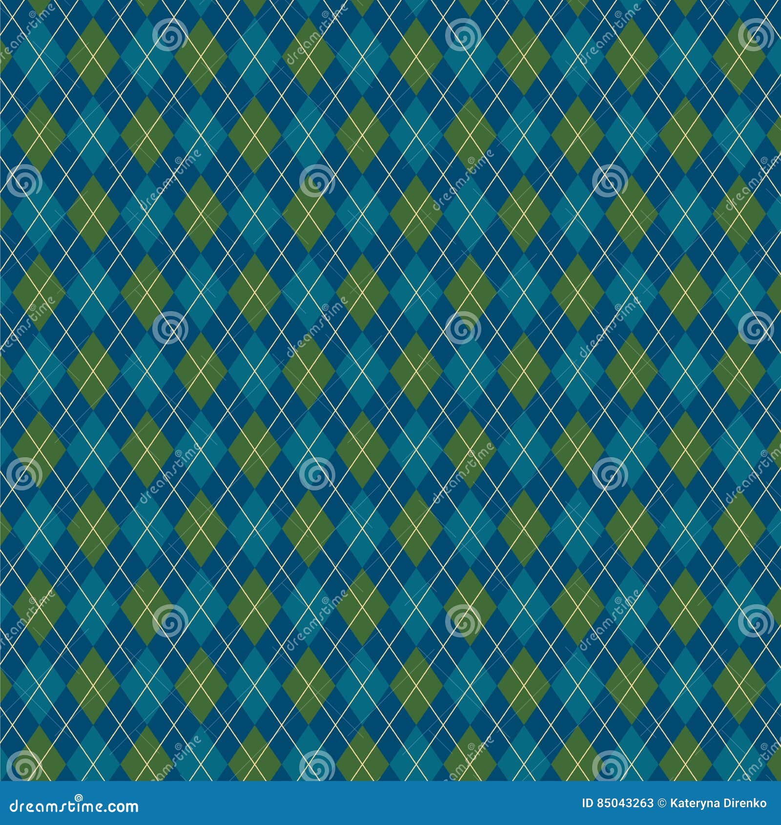 Traditional Argyle Pattern in Pastel Blue Tone. Stock Illustration ...