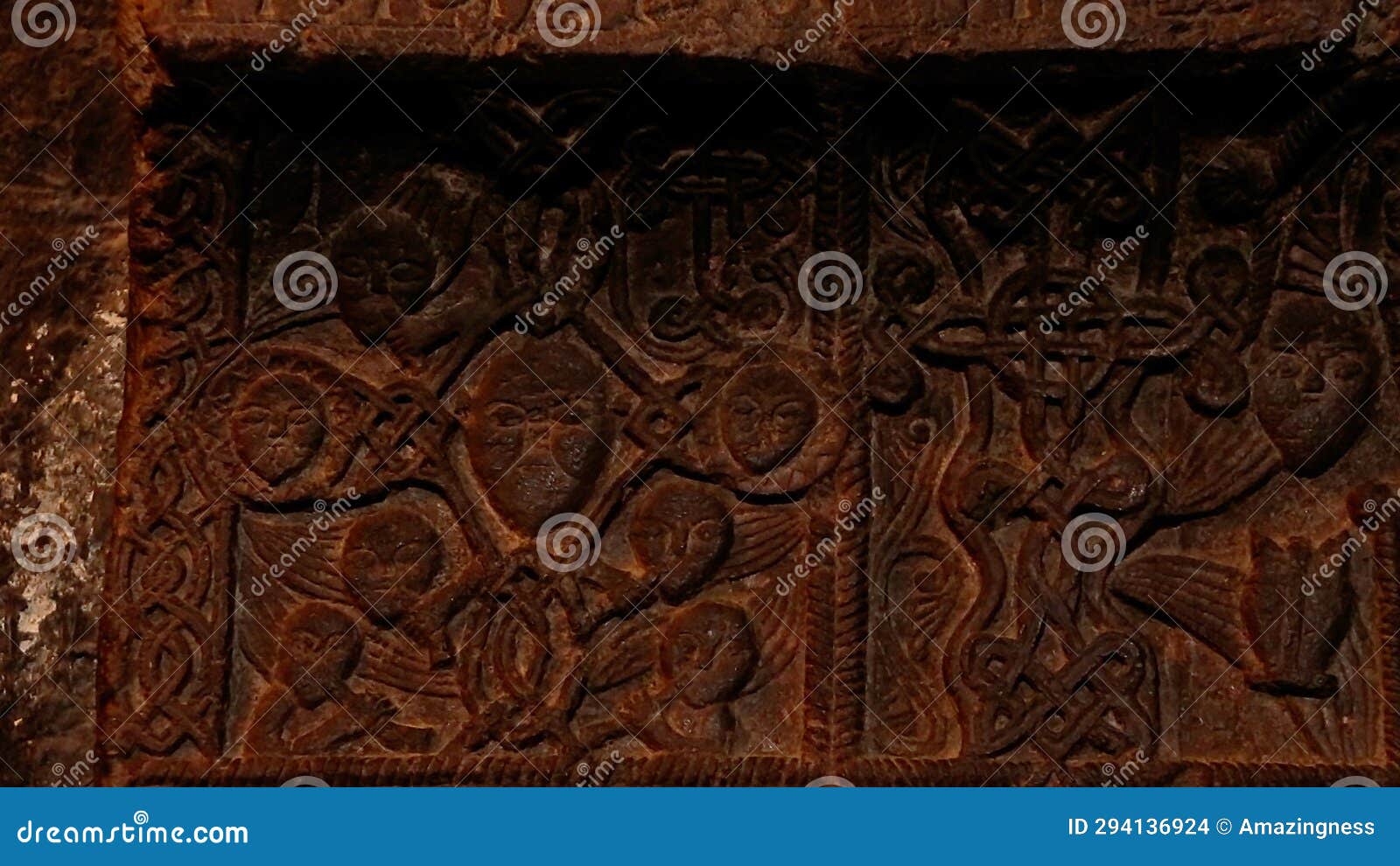 Traditional Armenian Cross Stone Inside Sevanavank Monastery. Stock ...