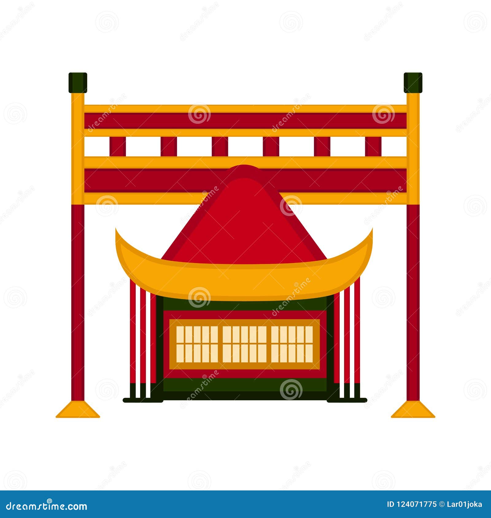 Traditional Asian Building Icon Stock Vector - Illustration of landmark ...