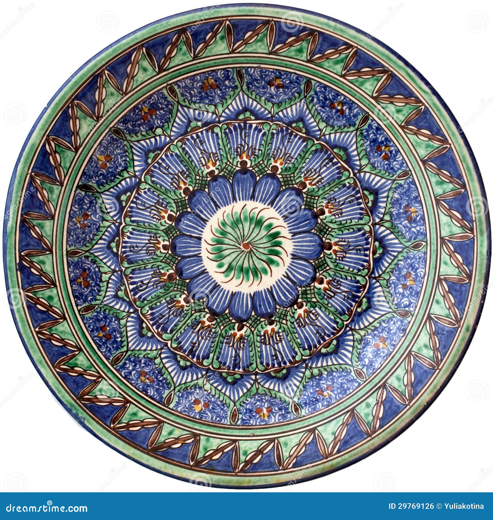 Middle East Traditional Round Plate Stock Photo - Image of bukhara ...