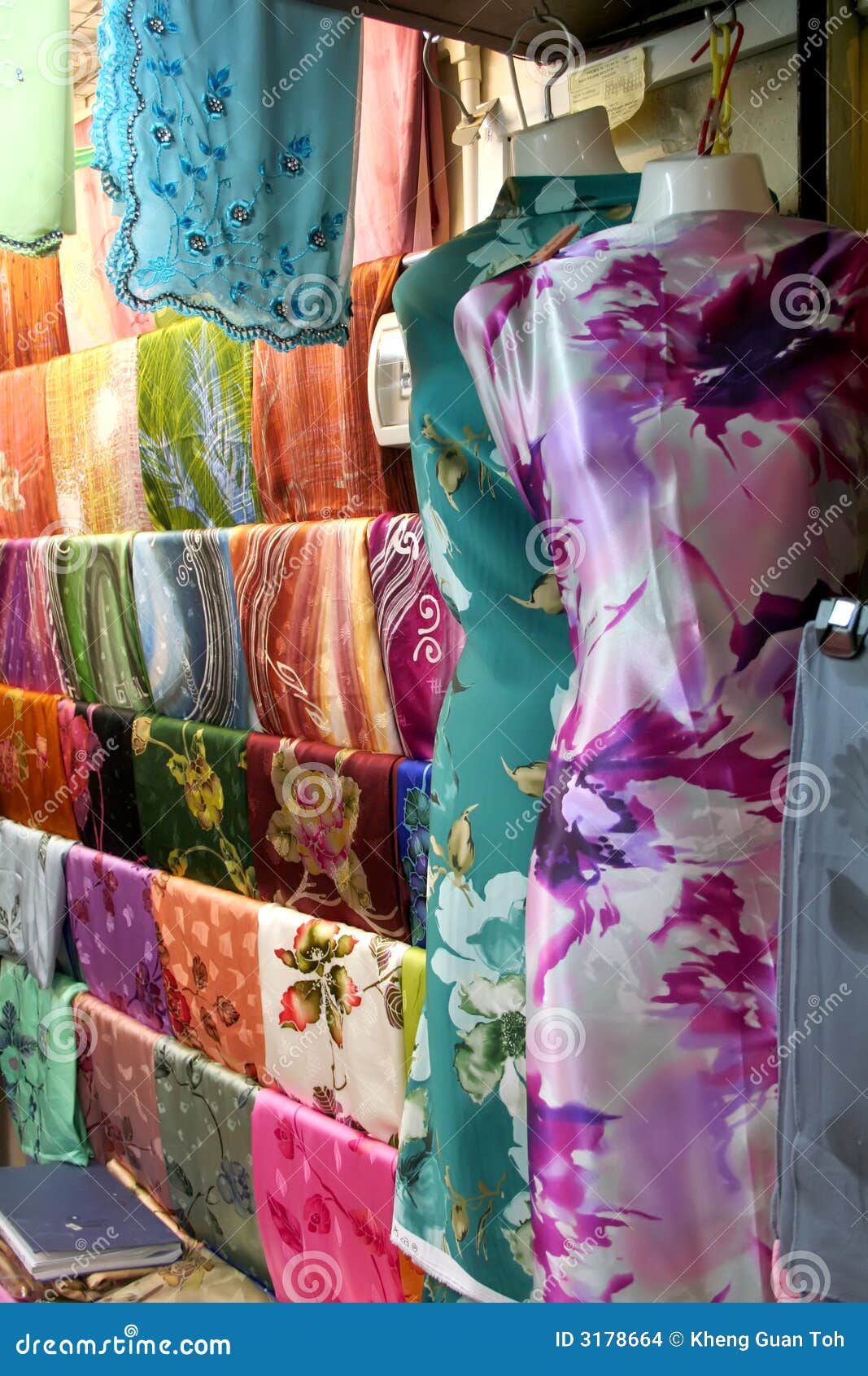 Traditional asian fabrics stock photo. Image of leisure - 3178664