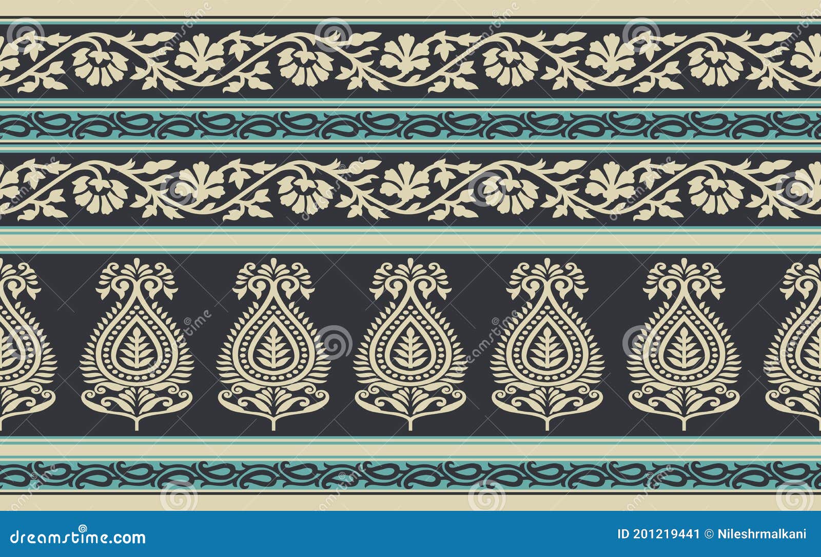 Traditional Asian Vector Border Design Stock Vector - Illustration of ...