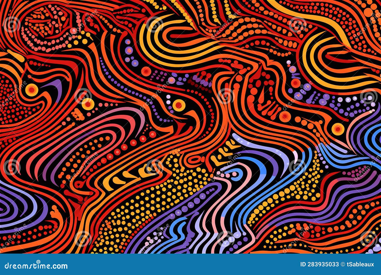 Traditional Australian Aboriginal Pattern Stock Illustration ...