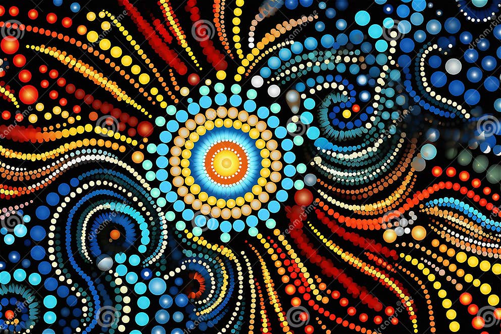 Traditional Australian Aboriginal Pattern Stock Illustration ...
