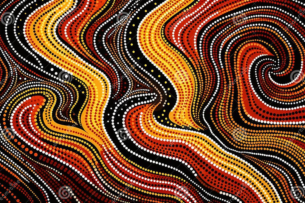 Traditional Australian Aboriginal Pattern Stock Illustration ...