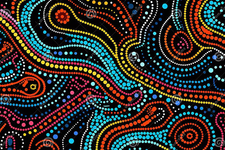 Traditional Australian Aboriginal Pattern Stock Illustration ...
