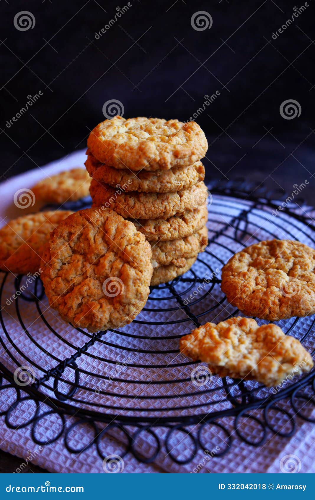 Traditional Australian Anzac Biscuits Stock Photo - Image of oatmeal ...