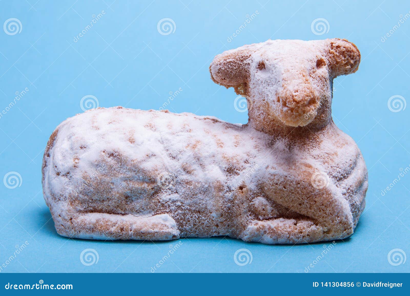 Traditional Austrian Easter Lamb Cake on a Blue Background Stock Photo ...