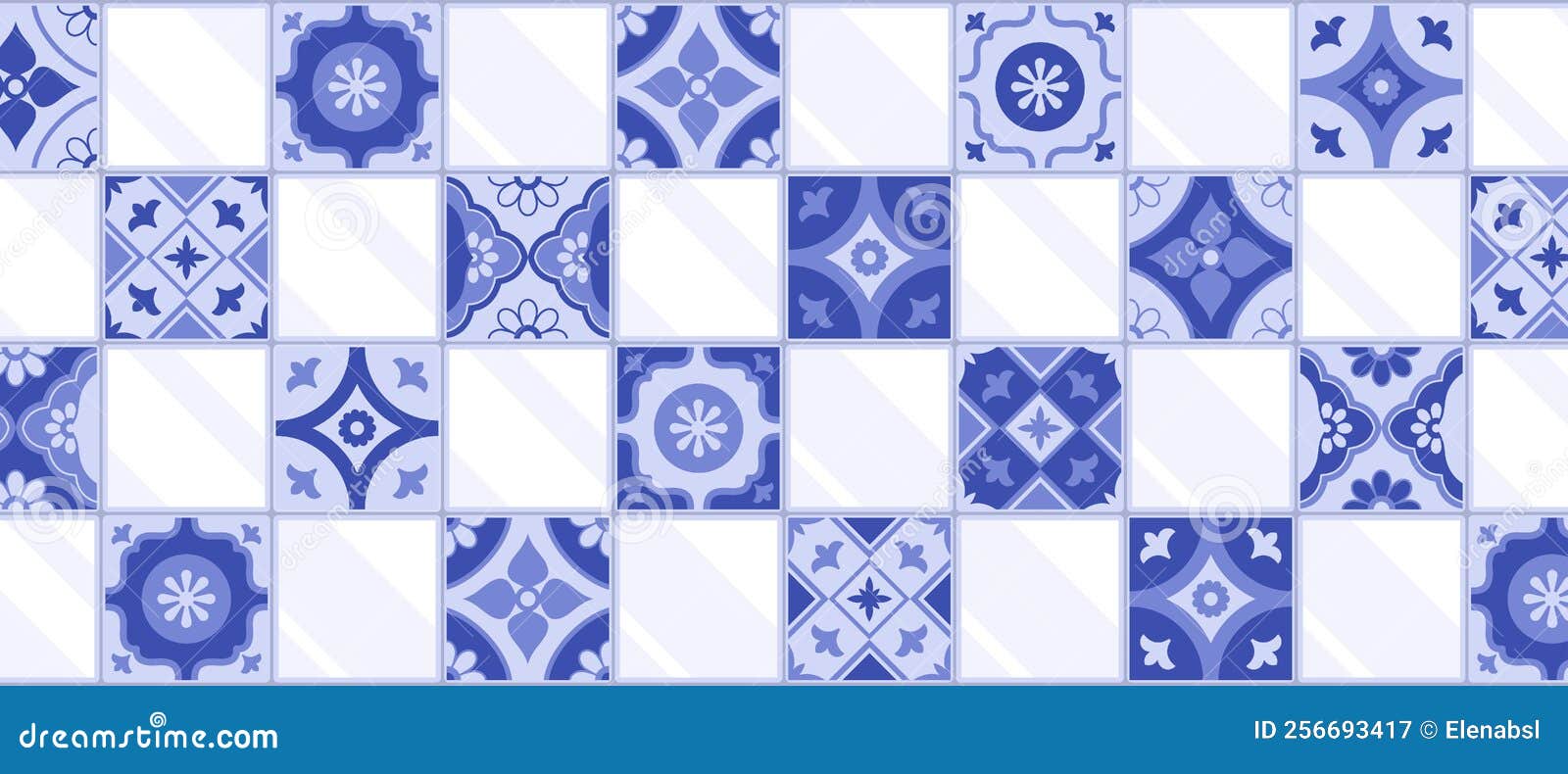 Traditional Azulejos Ceramic Tiles Pattern Stock Vector - Illustration ...