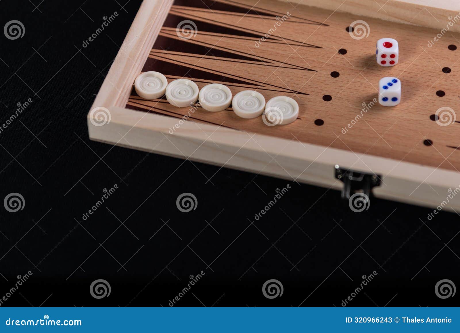 Traditional Backgammon Game. Board with Backgammon Game Pieces Stock ...