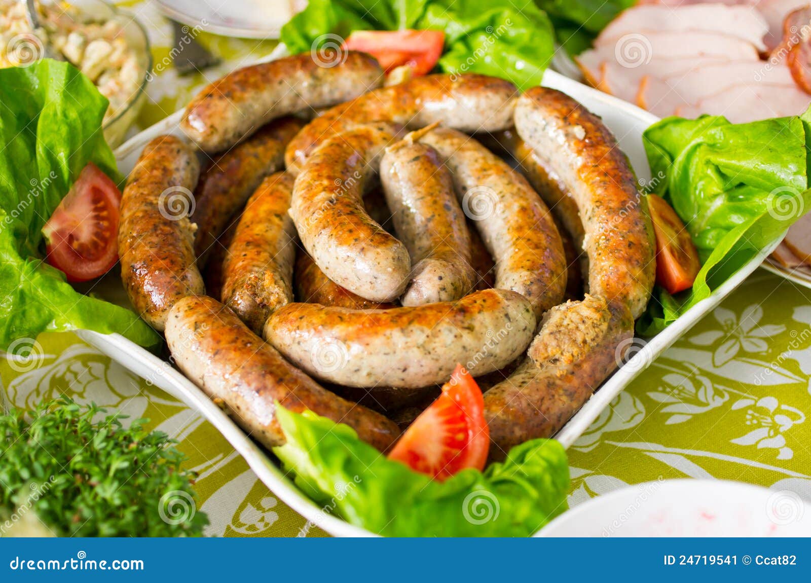 Traditional Baked Polish Sausage Stock Image - Image of bavaria, fresh ...