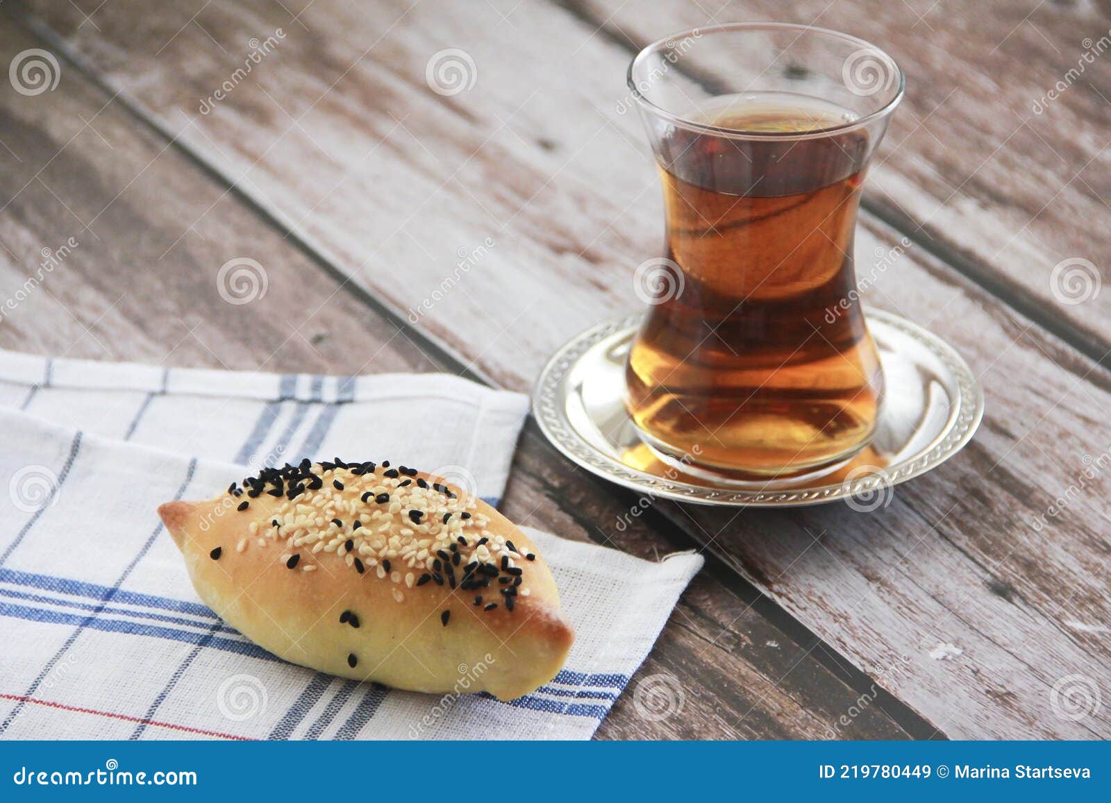 Traditional Baked Turkish Pies with Black Cumin Sprinkles Stock Image ...