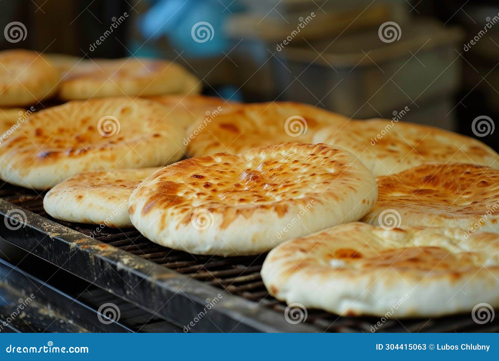 A Traditional Bakery Offering Fresh Pita Bread Stock Illustration ...