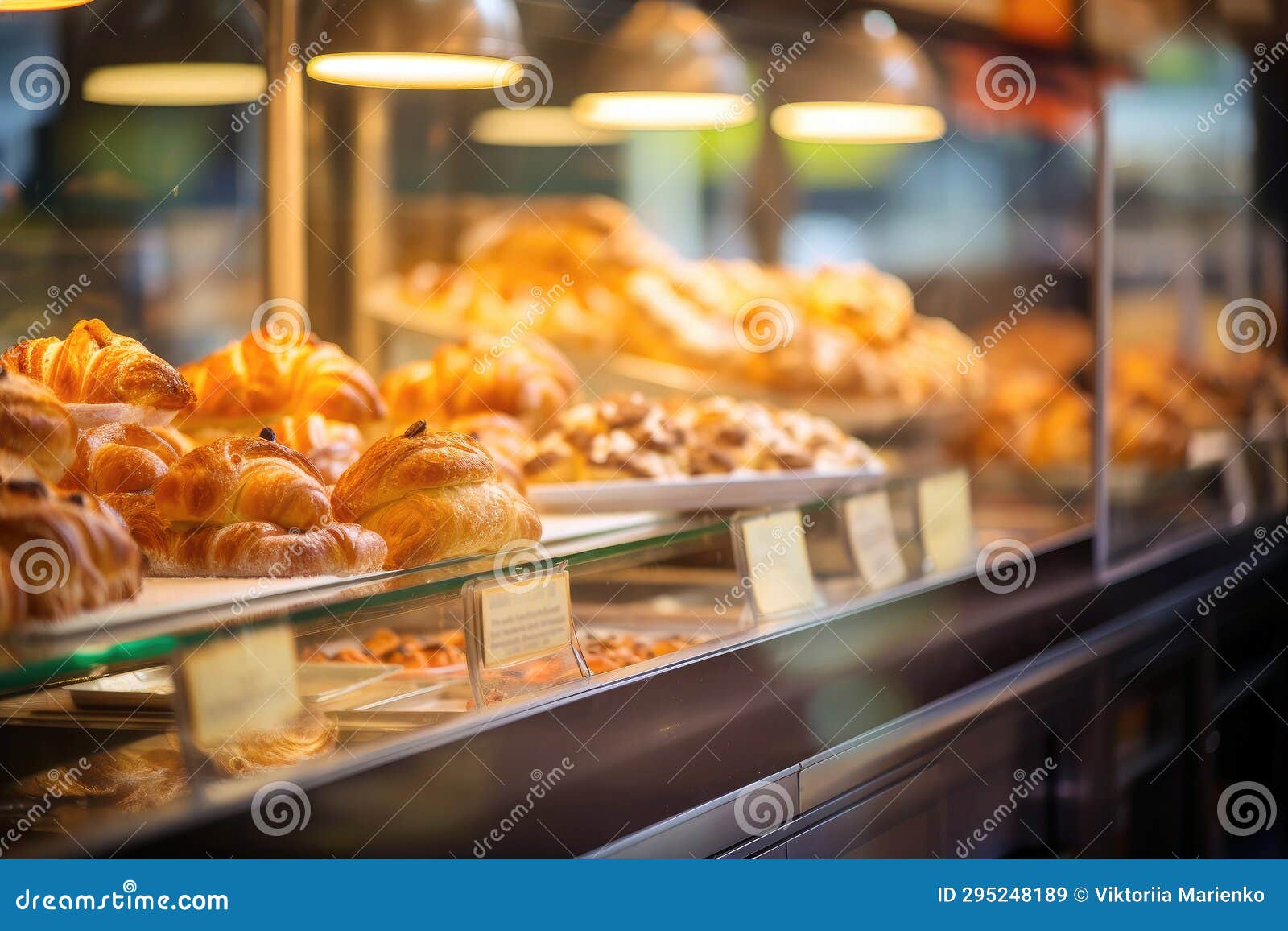 Traditional Bakery Shop Counter Featuring Sweet Pastries Stock ...