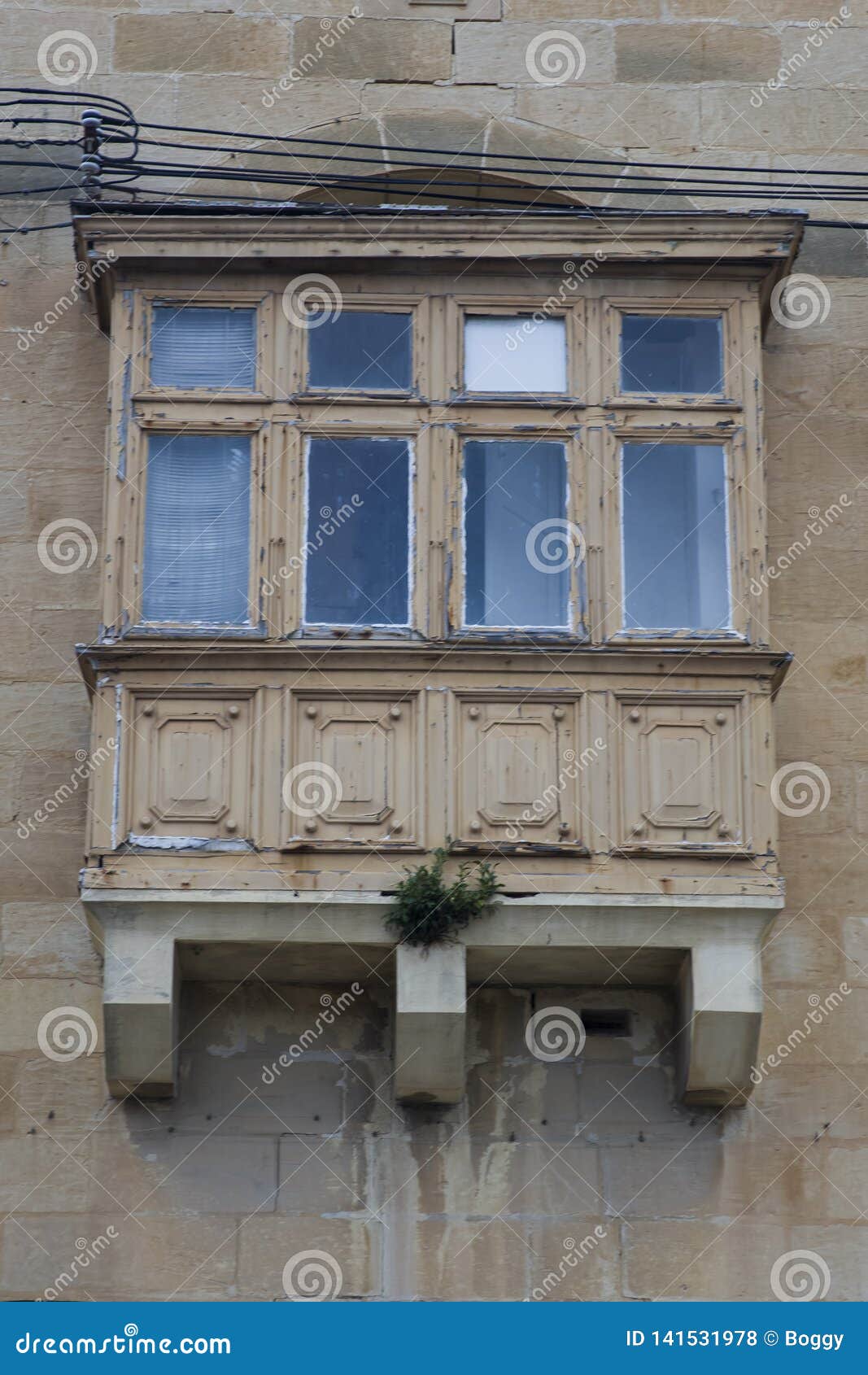 Traditional Balcony Window from Malta Stock Photo - Image of colourful ...