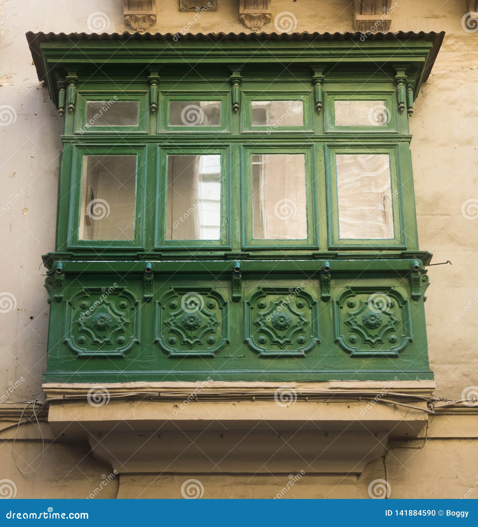 Traditional Balcony Window from Malta Stock Photo - Image of balcony ...