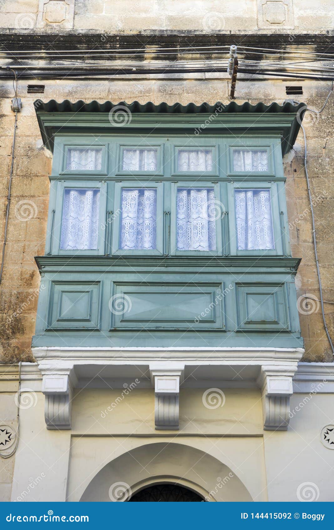 Traditional Balcony Window from Malta Stock Photo - Image of ...