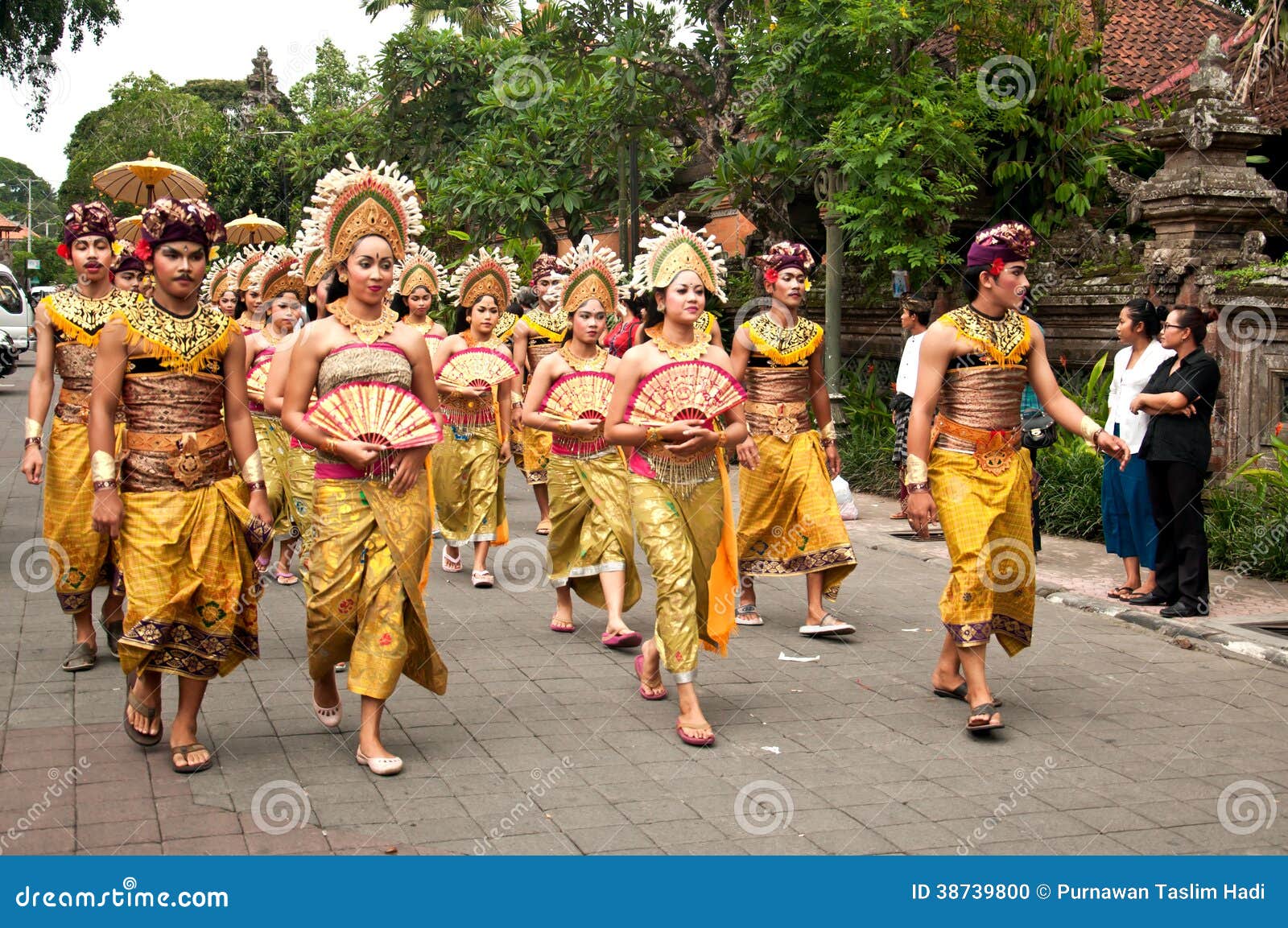 Traditional Balinese People Parade at Ubud Editorial Image - Image of ...