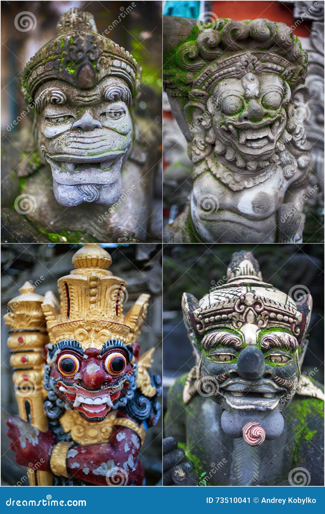 Traditional Balinese Statue on Bali, Indonesia Stock Image - Image of ...