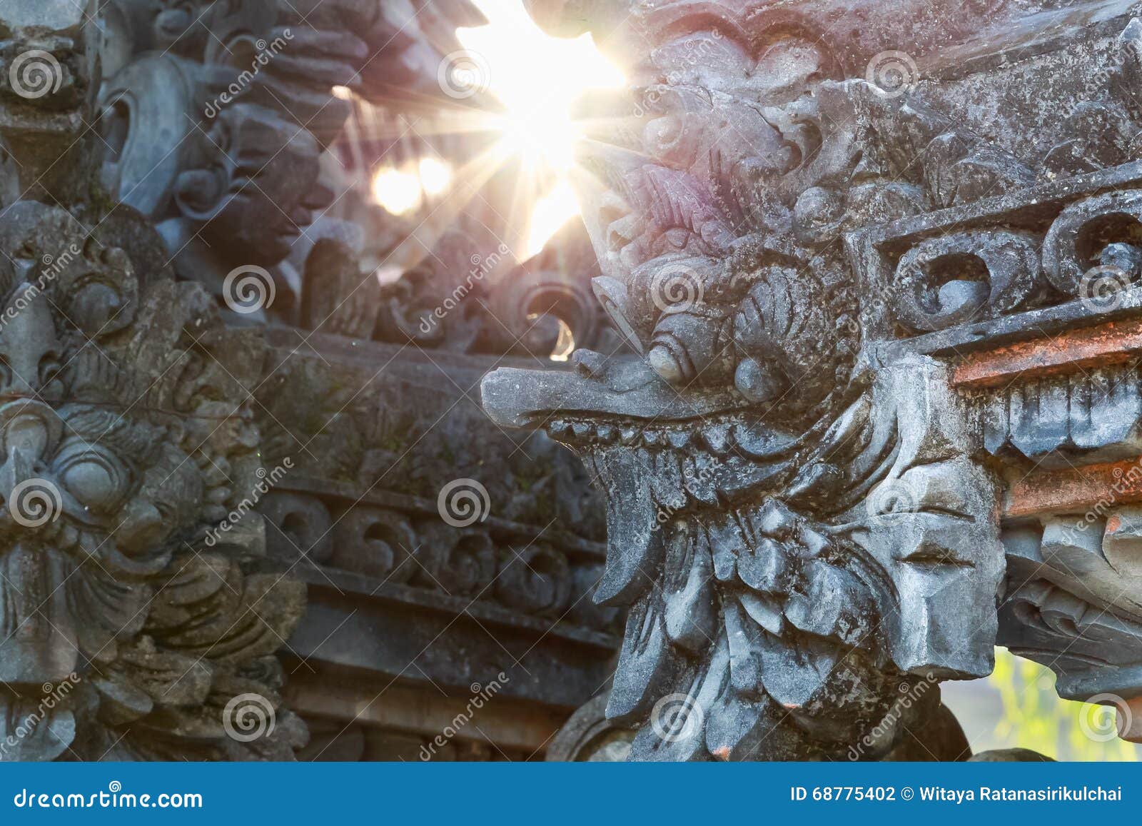 Traditional Balinese Stone Garuda Sculpture Stock Photo - Image of ...