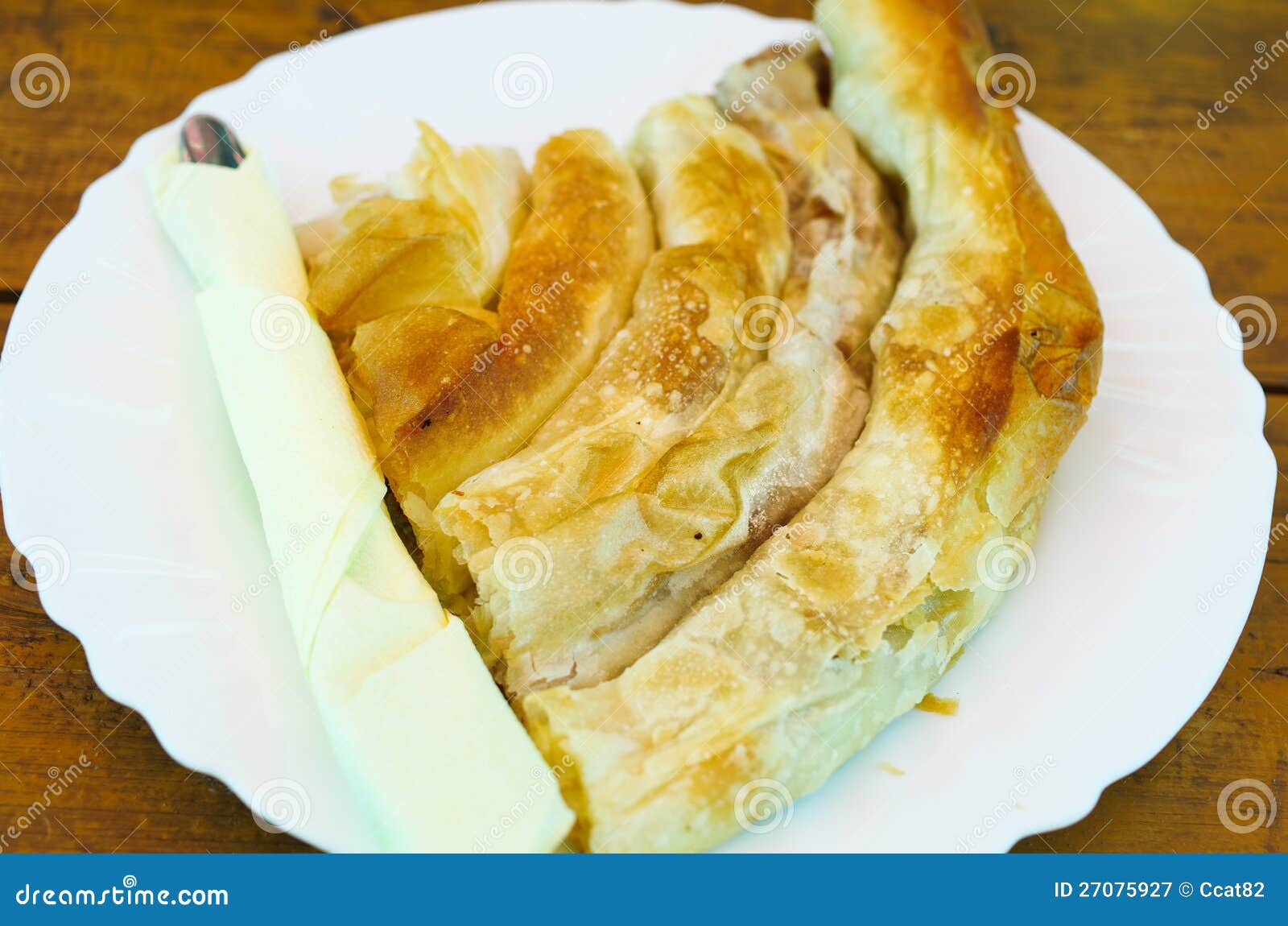 Traditional balkan burek stock image. Image of flour - 27075927